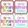 Boys and Girls Bathroom Pass Set - Creative Appliques