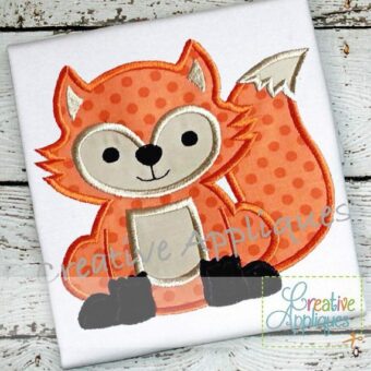 Reading Fox Girl Applique - Creative Appliques