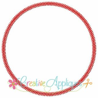 Circle Frame Vintage Stitch Applique - Creative Appliques