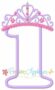 Princess Crown number 1 Applique - Creative Appliques