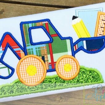 I dig Preschool Digger Backhoe Applique - Creative Appliques