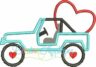 Valentine Heart Jeep Applique - Creative Appliques