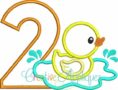 Rubber Duck Number 2 Applique - Creative Appliques
