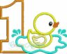 Rubber Duck Applique Number Set - Creative Appliques