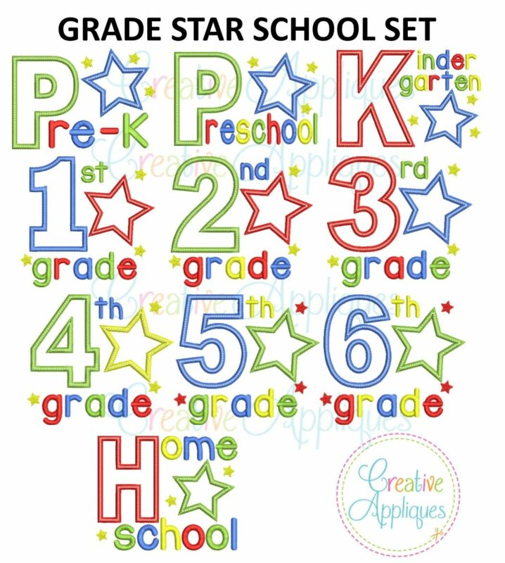 SET Grade Star Applique - Creative Appliques