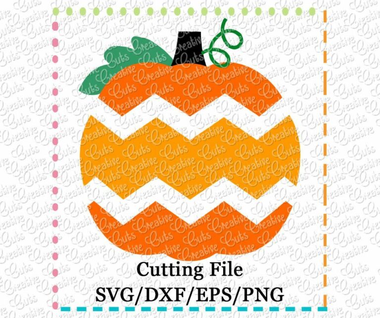 Chevron Pumpkin SVG DXF EPS - Creative Appliques