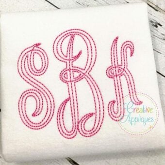 Floss Stitch Embroidery Fonts - Creative Appliques