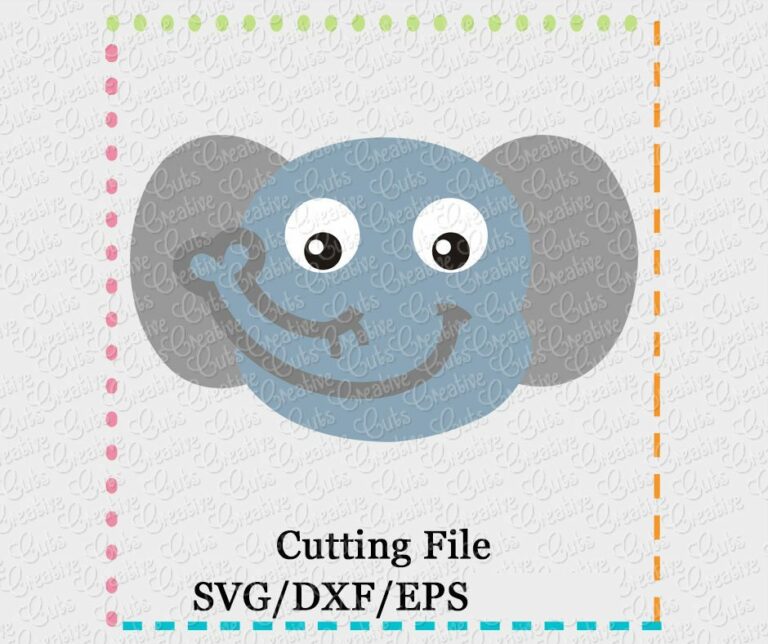 Elephant Cutting File SVG DXF EPS - Creative Appliques
