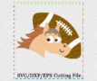 Horse Mustang Colt Stallion Football Cutting File SVG DXF EPS ...