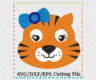 Tiger Girl Cutting File SVG DXF EPS - Creative Appliques
