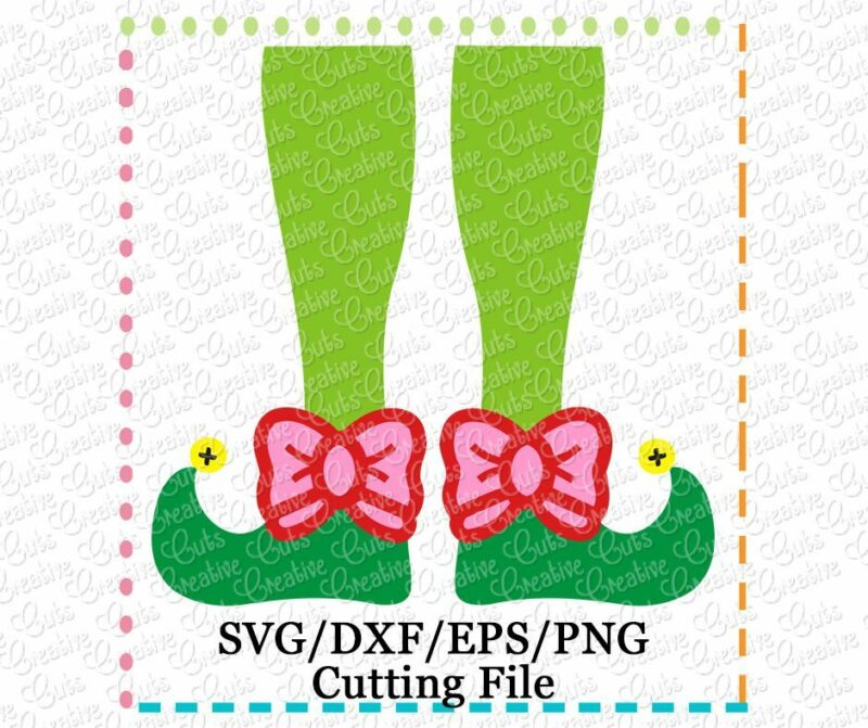 Santa Legs Monogram Cutting File SVG DXF EPS - Creative Appliques