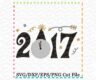 2017 New Year Cutting File SVG DXF EPS - Creative Appliques