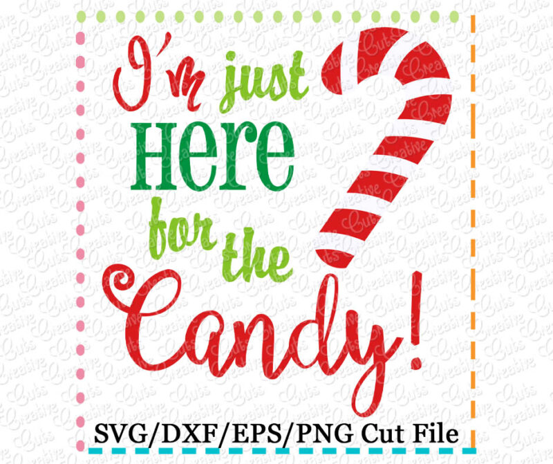 Little Miss Candy Cane Cutting File SVG DXF EPS - Creative Appliques