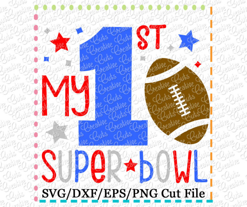 My 1st Birthday Football Cutting File SVG DXF EPS - Creative Appliques