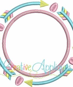 Easter Tribal Arrow Monogram Frame Applique - Creative Appliques
