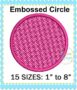 Embossed Circle Knock Down Frame Embroidery - Creative Appliques