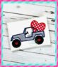 Valentine Heart Jeep Applique - Creative Appliques