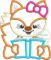 Reading Fox Girl Applique - Creative Appliques