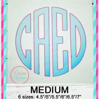 4 Letter monogram Designs - Creative Appliques