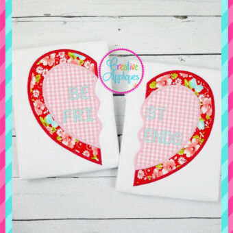 Best Friends Split Star Applique - Creative Appliques