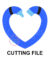 Crayon Heart Cutting File SVG DXF EPS - Creative Appliques