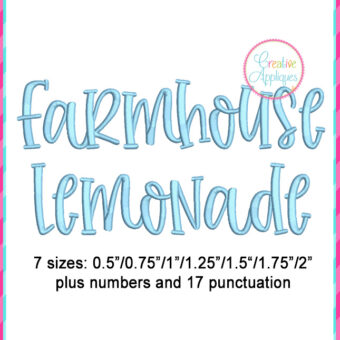 Farmhouse Lemonade Alphabet Applique - Creative Appliques