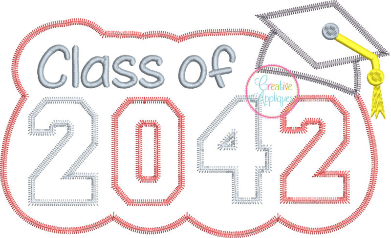 Zigzag Stitch Class of 2042 Applique - Creative Appliques