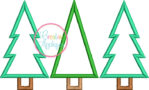 Tree Trio Applique Design - Creative Appliques
