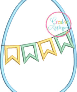 Egg Flags Applique Design - Creative Appliques