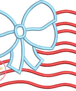 Bow Flag Applique Design - Creative Appliques