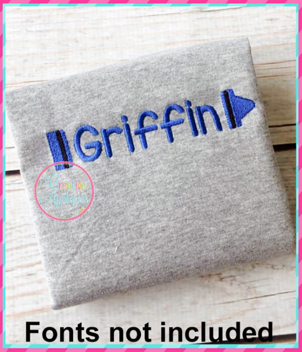 Crayon Split Frame Embroidery Design - Creative Appliques