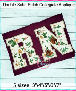 Collegiate Double Satin Alphabet Applique Design - Creative Appliques