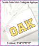 Collegiate Double Satin Alphabet Applique Design - Creative Appliques