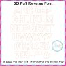 3D Puff Embossed Reverse Embroidery Font