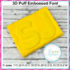 3D Puff Embossed Reverse Embroidery Font