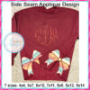 Fancy Bow Side Seam Applique Design