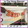 Collegiate Numbers Banner In the hoop design