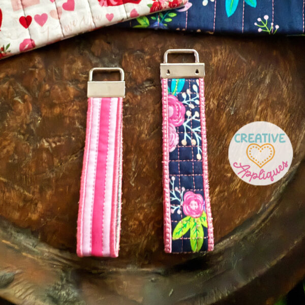 In The Hoop Satin Wristlet Key Fob Set - Creative Appliques