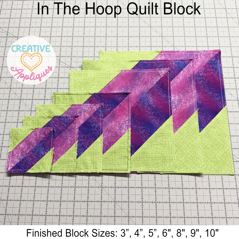 4 Stripes Quilt Block - Digital Embroidery Design Download - Creative ...