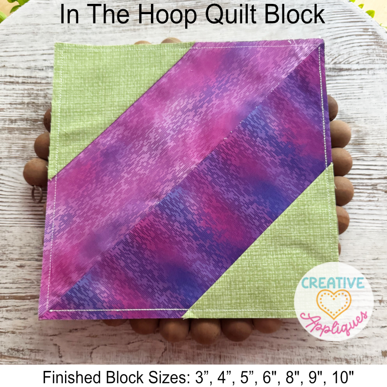 4 Stripes Quilt Block - Digital Embroidery Design Download - Creative ...