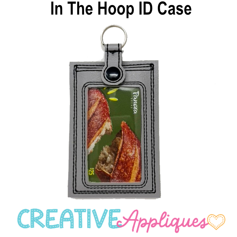 ID Card Case Snap Tab Script In The Hoop Design Set - Creative Appliques