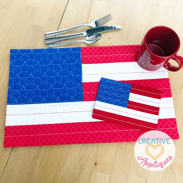 Memorial Day Sale + Flag Mug Rug and Placemat ITH Designs - Creative ...